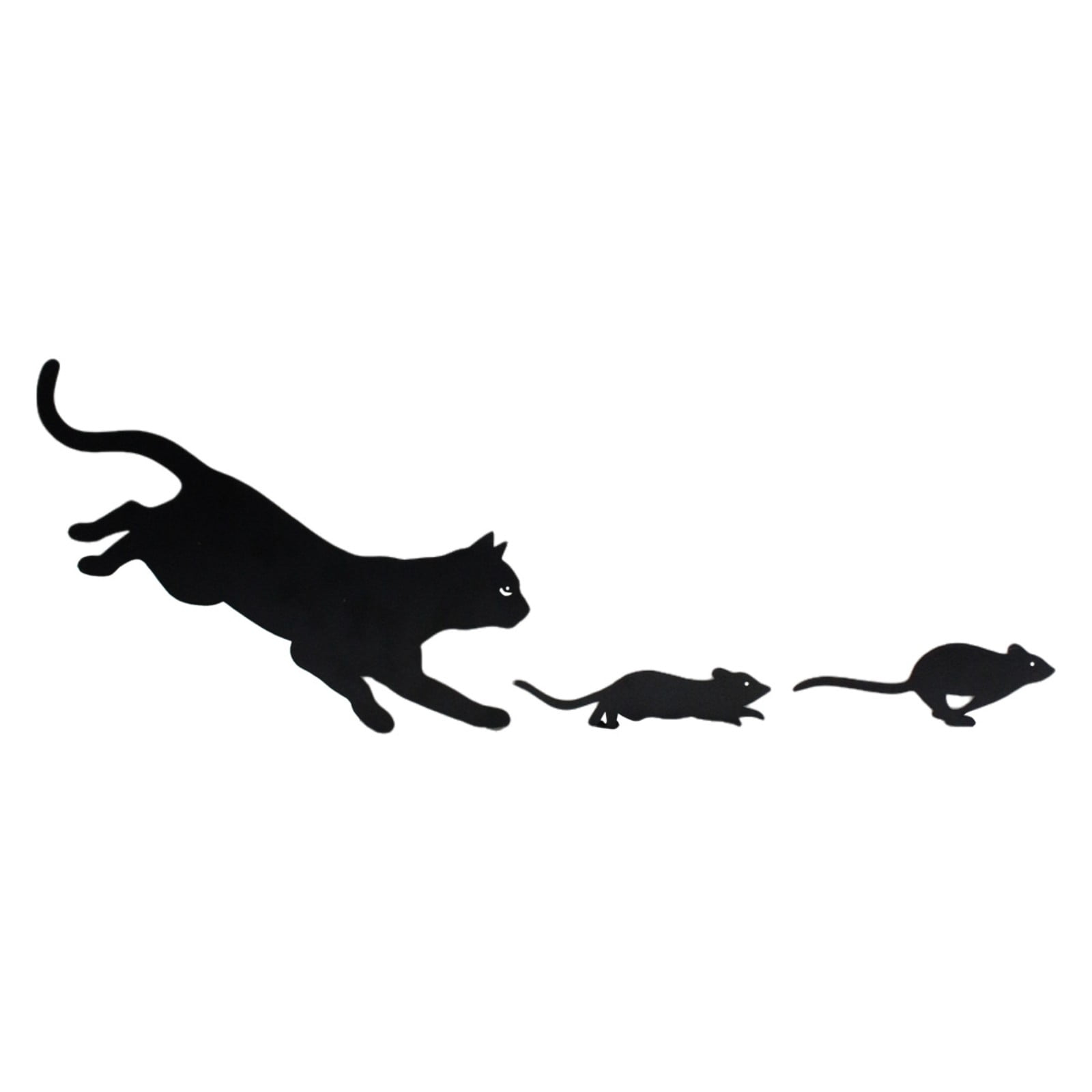 Creative Cat and Mouse Wall Decal Unique Animal Silhouette Sticker for ...
