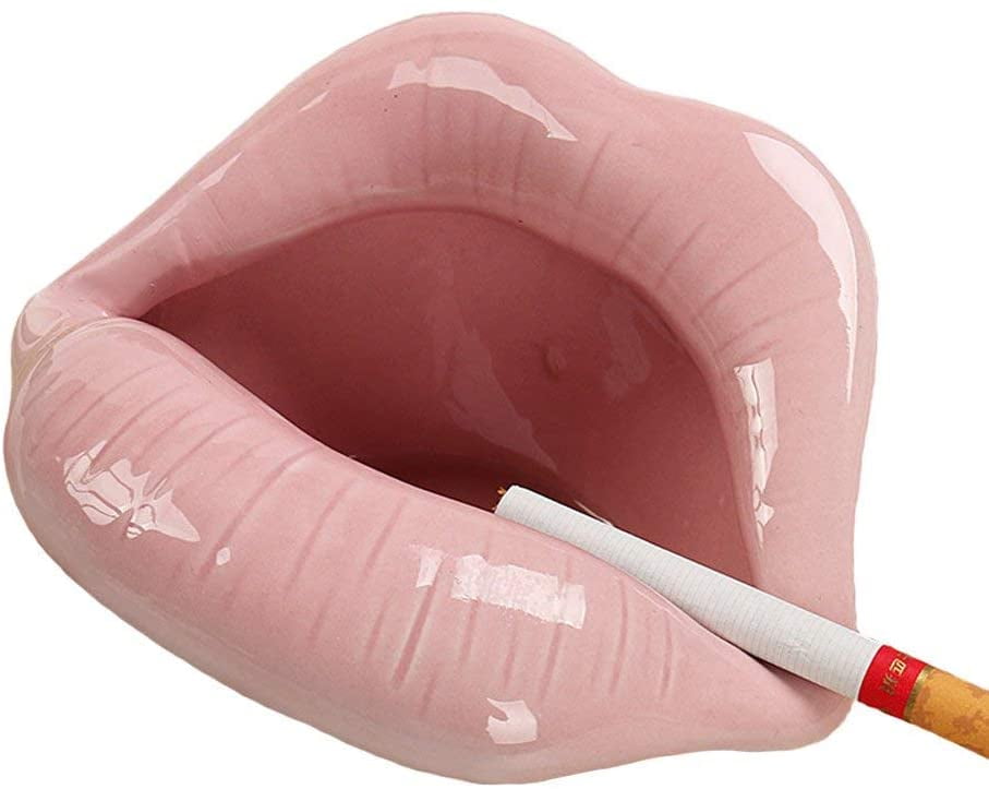 Creative Ceramic Cigarette Ashtrays with Lips Style Fashion Home ...