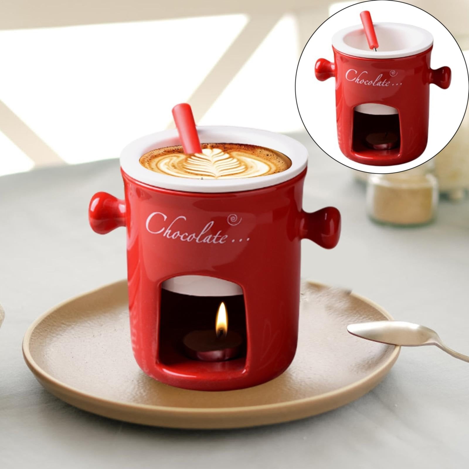 Creative Ceramic Cup A, Fondue Mug Ceramic Melting Pot Fondue Mug ...