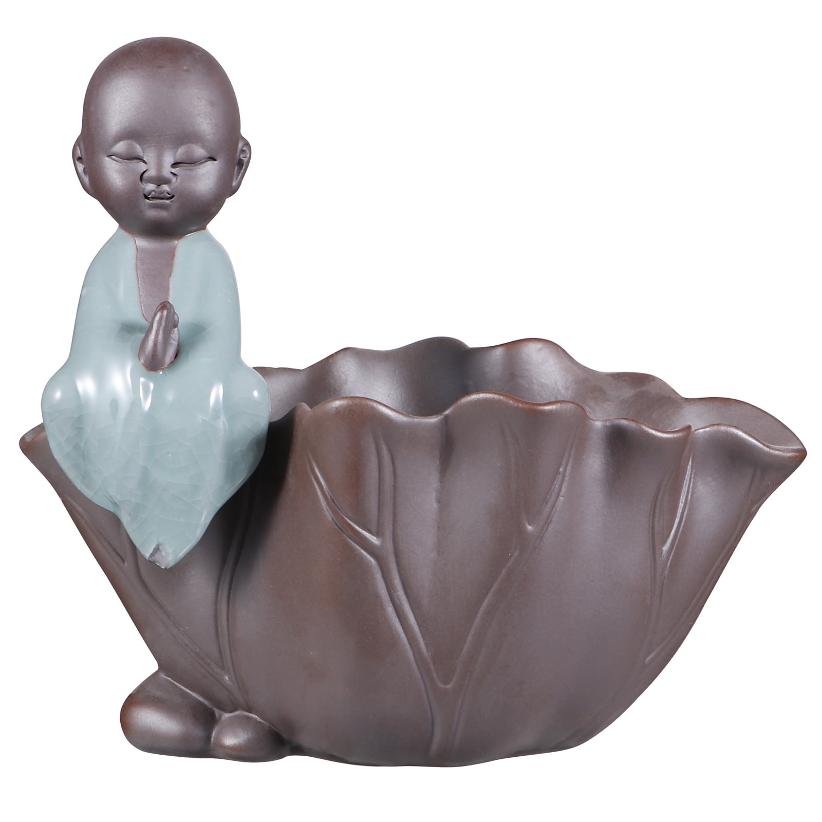 Creative Ceramic Flowerpot Decor Little Monk Water Cultivation Plants ...