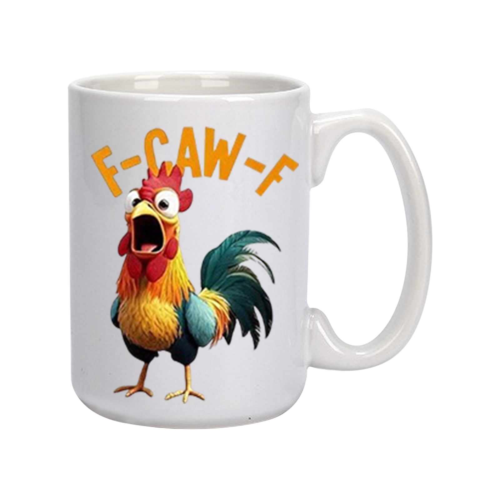 Creative Ceramic Mug With Ergonomic Handle And Cute Cartoon Rooster ...