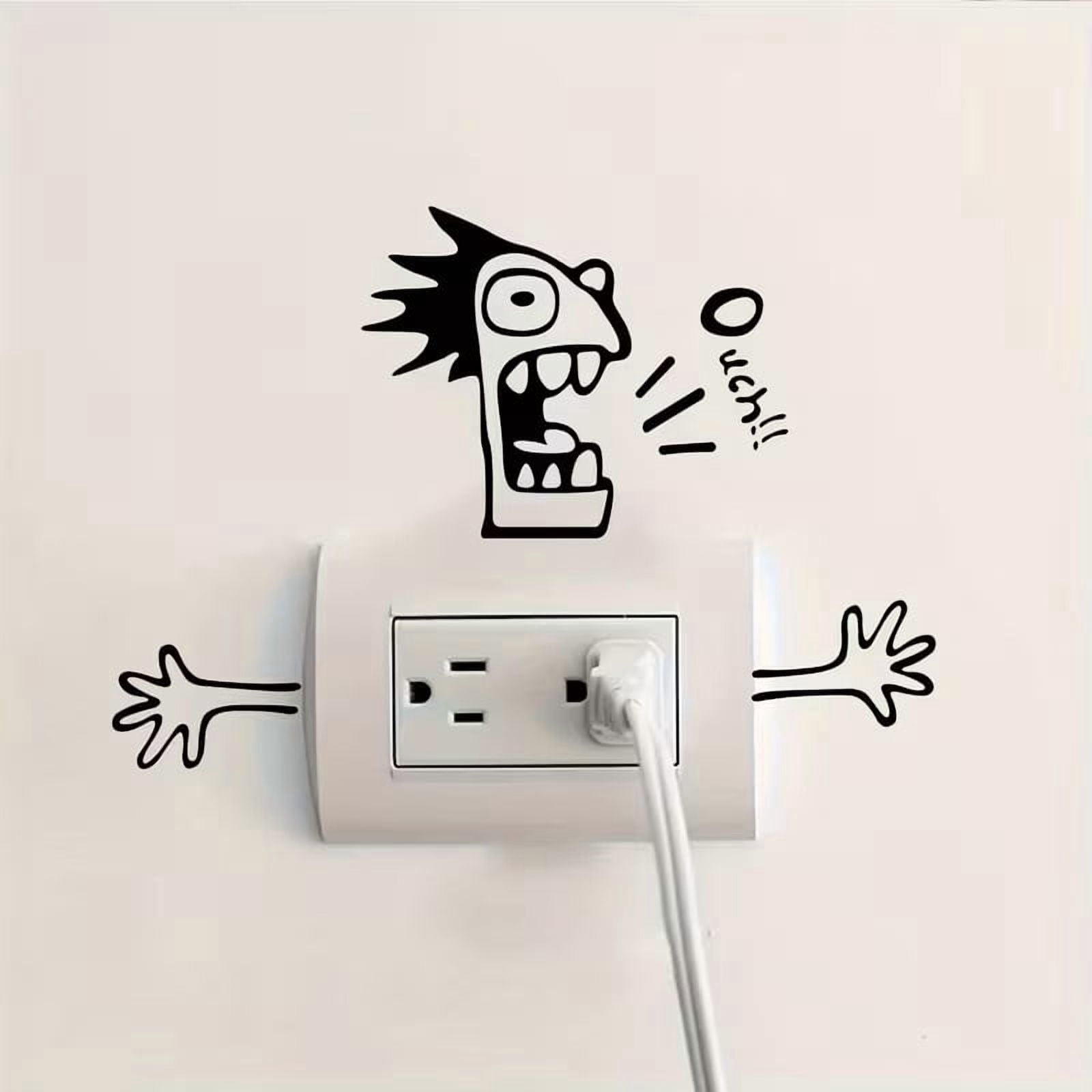 Creative Character Light Switch Decal - Fun PVC Wall Art for Home Decor ...