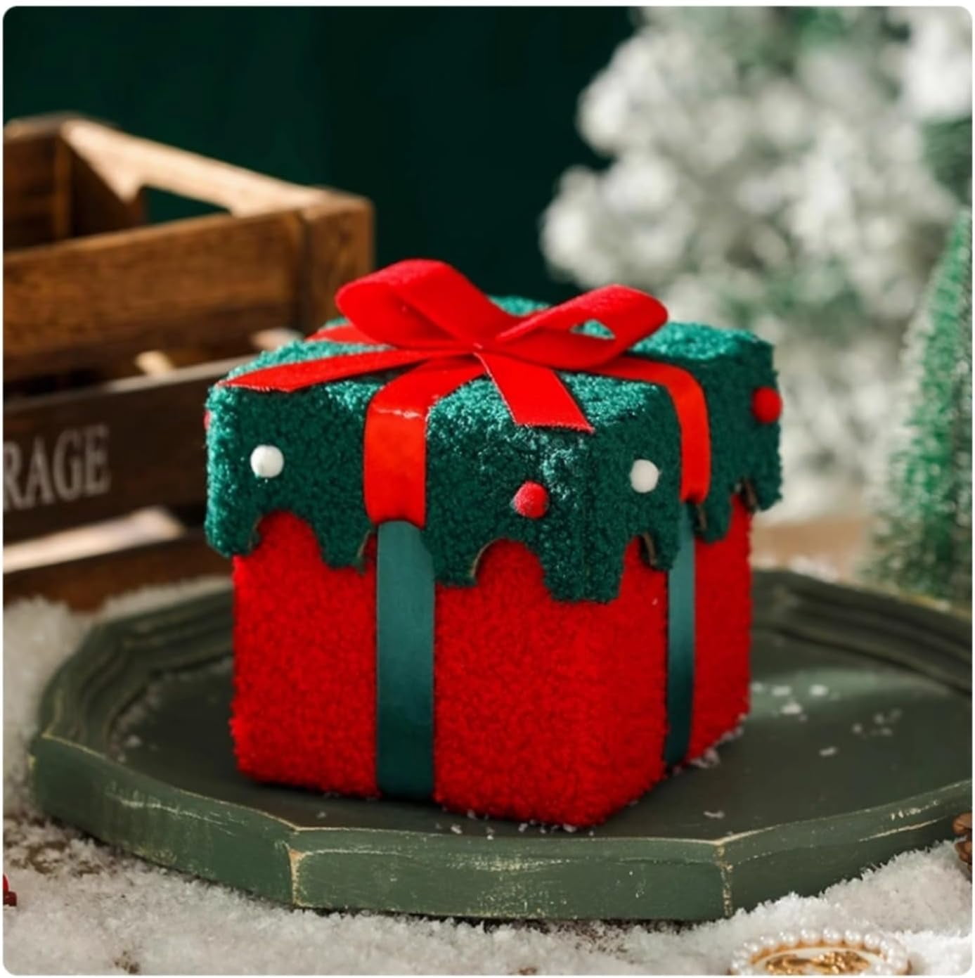 Creative Christmas Apple Gift Box Candy Box in Plush and Warm for ...