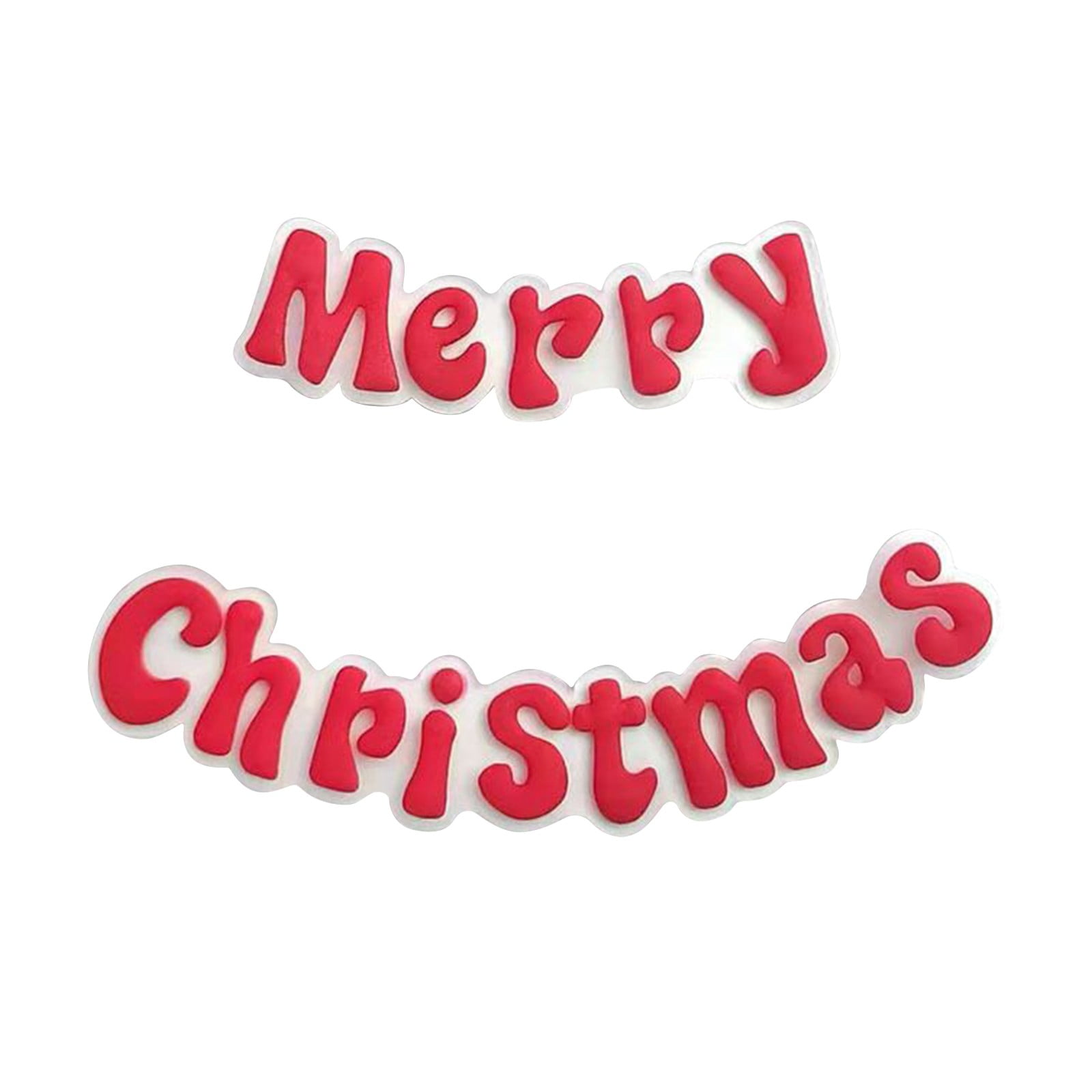 Creative Christmas Cake Decoration Soft Glue -Merry Chirstmas,Santa ...