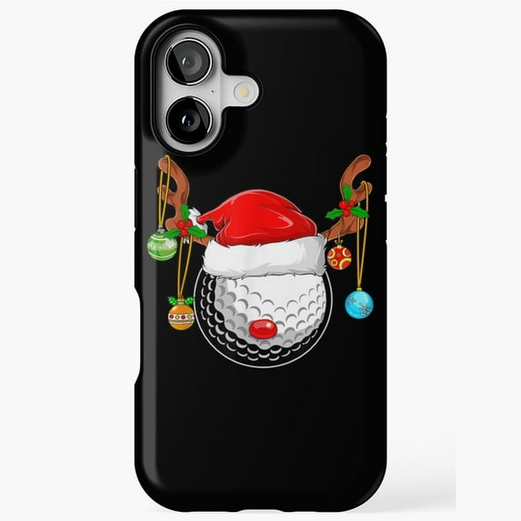 Creative Christmas Golf Lover Holiday Player Design Case for iPhone 17 ...