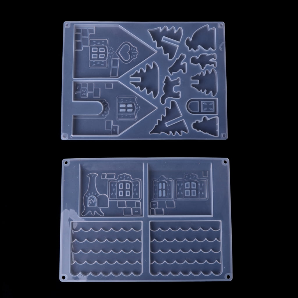 Creative Christmas House 3D Silicone Mold Epoxy Resin Mold Set For ...