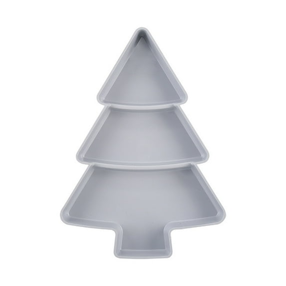 Creative Christmas Tree Shape Plates Dry Fruits Compartment Bowl ...