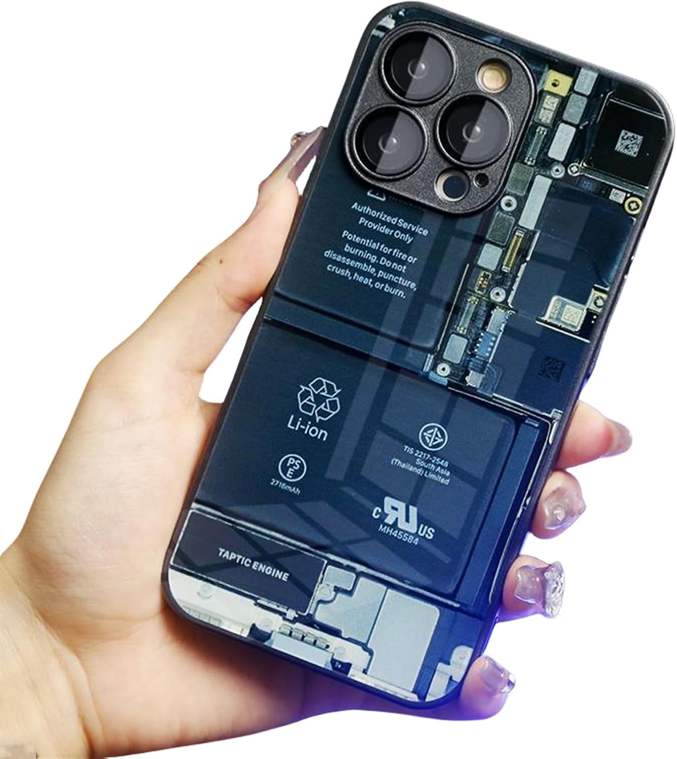 Creative Circuit Board Glass Phone Case, for iPhone Shell 12 11 / Pro ...