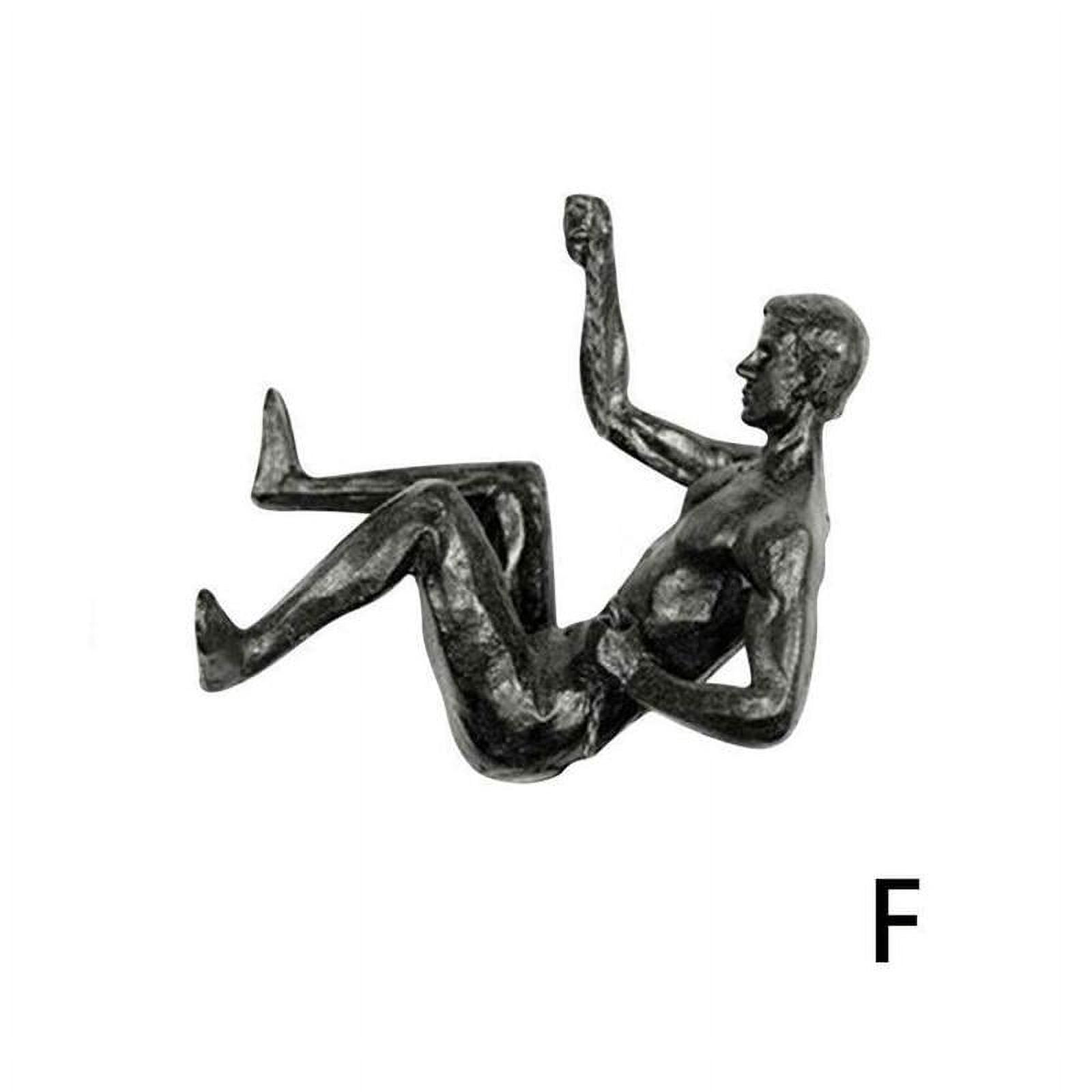 Creative Climbing Man Resin Iron Wire Wall Hanging Figures Sculpture ...
