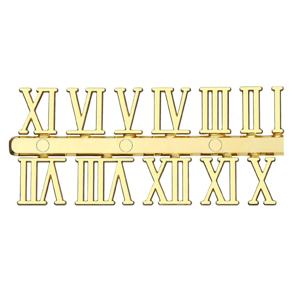 Creative Clock Numbers Set for Home Decors Metal Arabic Roman Numerals ...