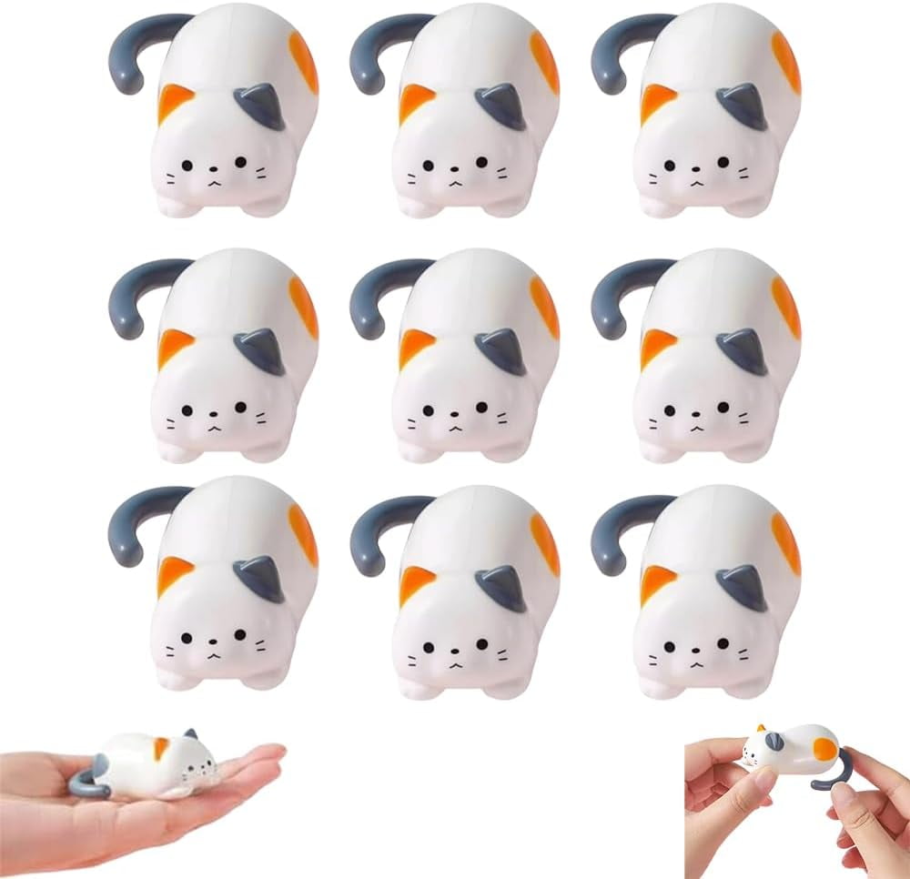 Creative Clockwork Kitten Movable Toy Ornaments, Windup Kitten Stress ...