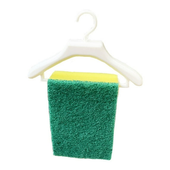 Creative Clothes Hanger Shape Sponge Cloth Rag Storage Rack Holder for ...