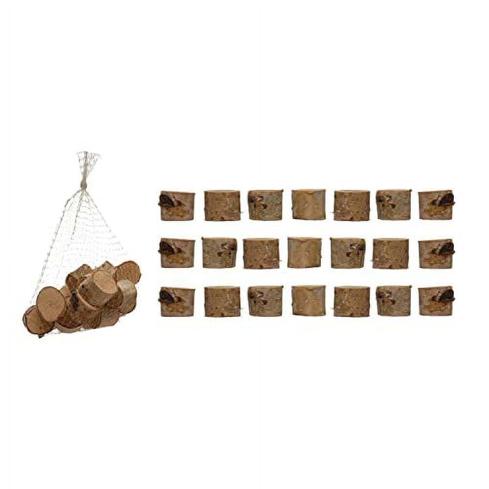 Creative Co-Op 24PC Round Birch Wood Slices - Walmart.com
