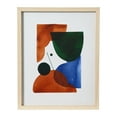 Creative Co-Op Abstract Geometric Print with Solid Wood Frame and Glass ...