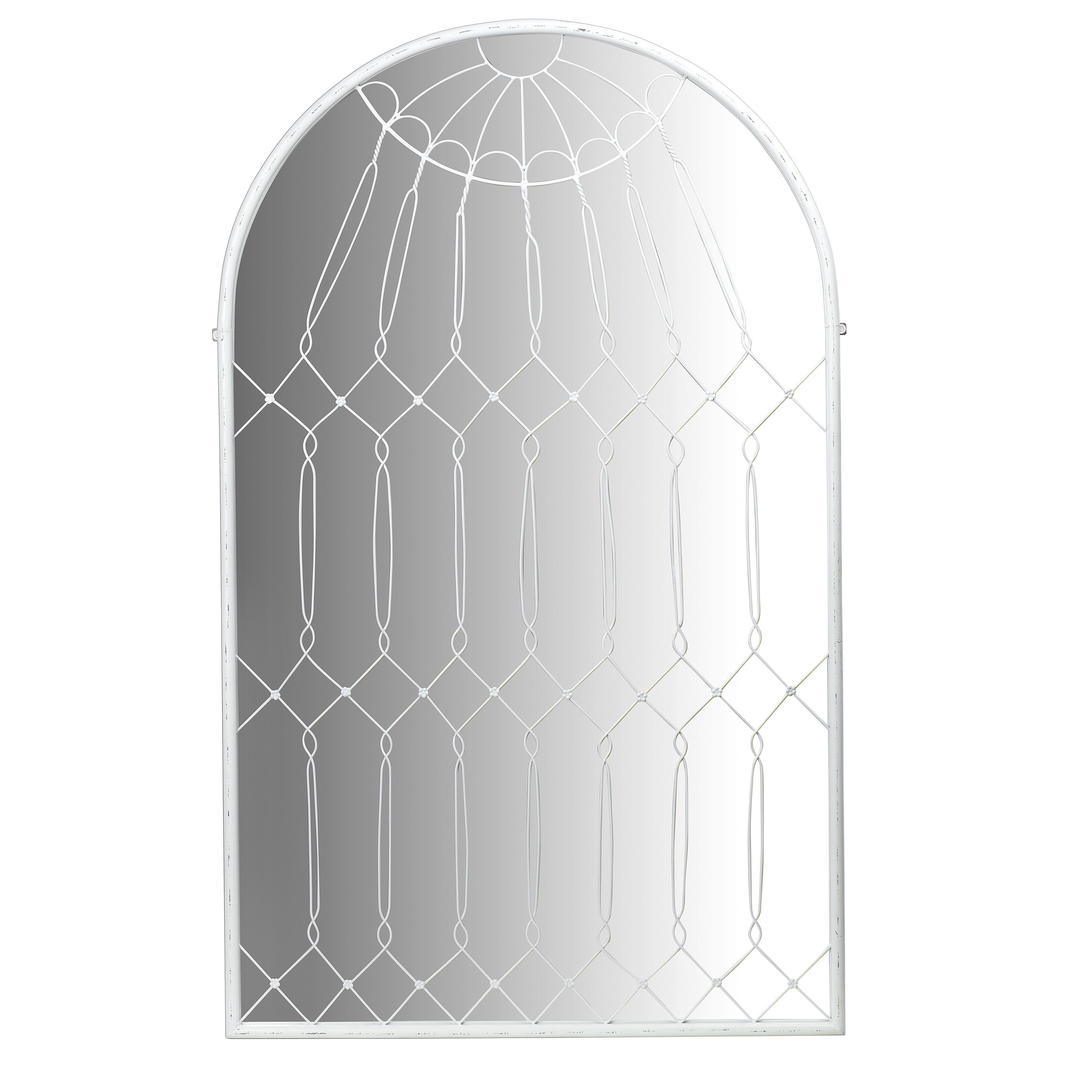 Creative Co-Op Arched Mirror with Iron Cage Design - Walmart.com