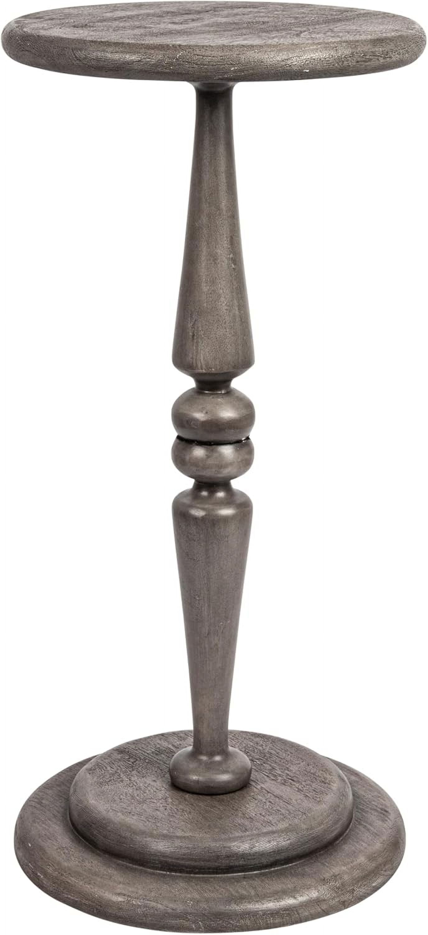 Creative Co-Op Bishop Pedestal Cocktail Side Table, Dove Grey - Walmart.com
