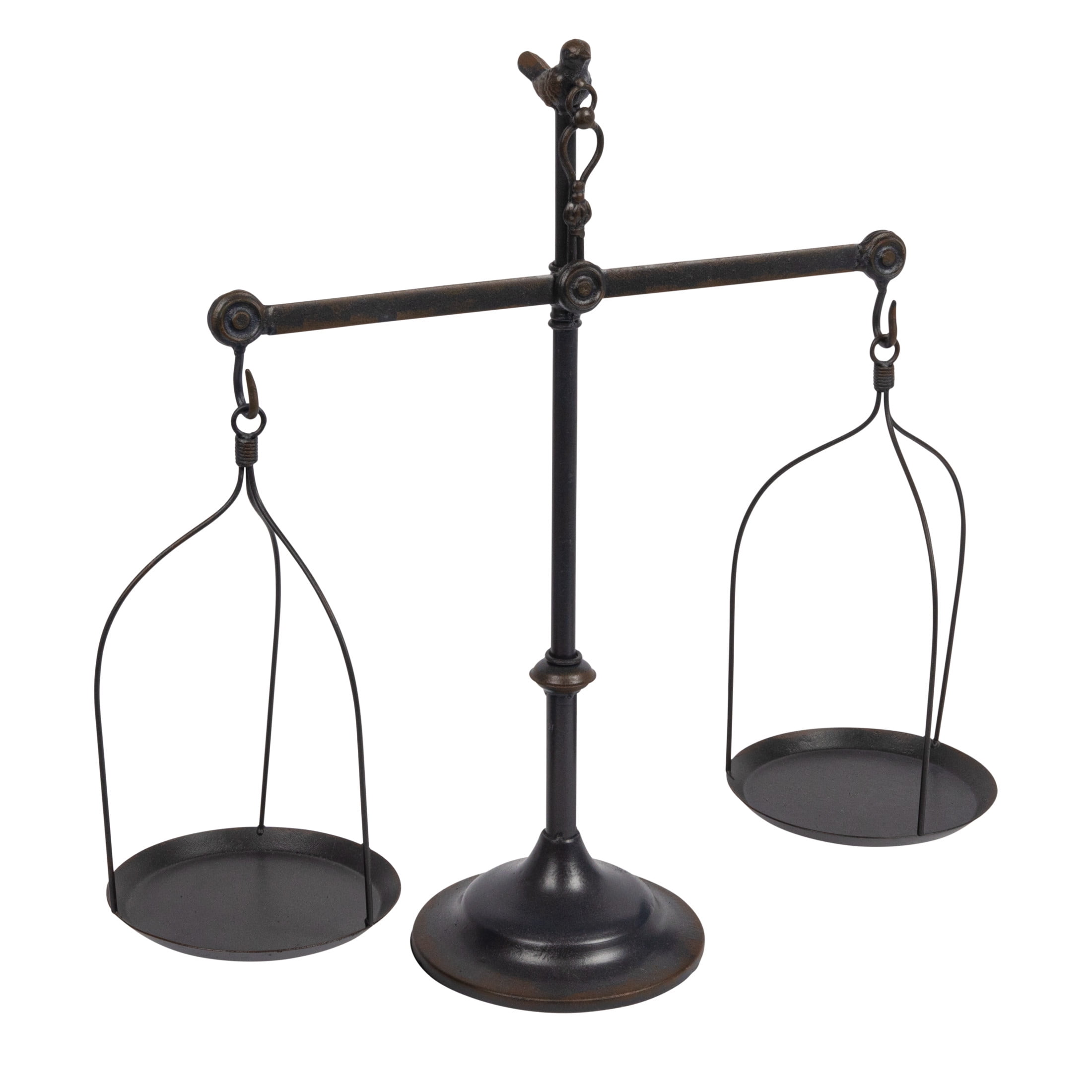 Creative Co-Op Black Decorative Antique Iron Balance Scale with Bird ...