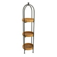 Creative Co-Op Boho Arched Metal Plant Stand or Shelf with 3 Round ...