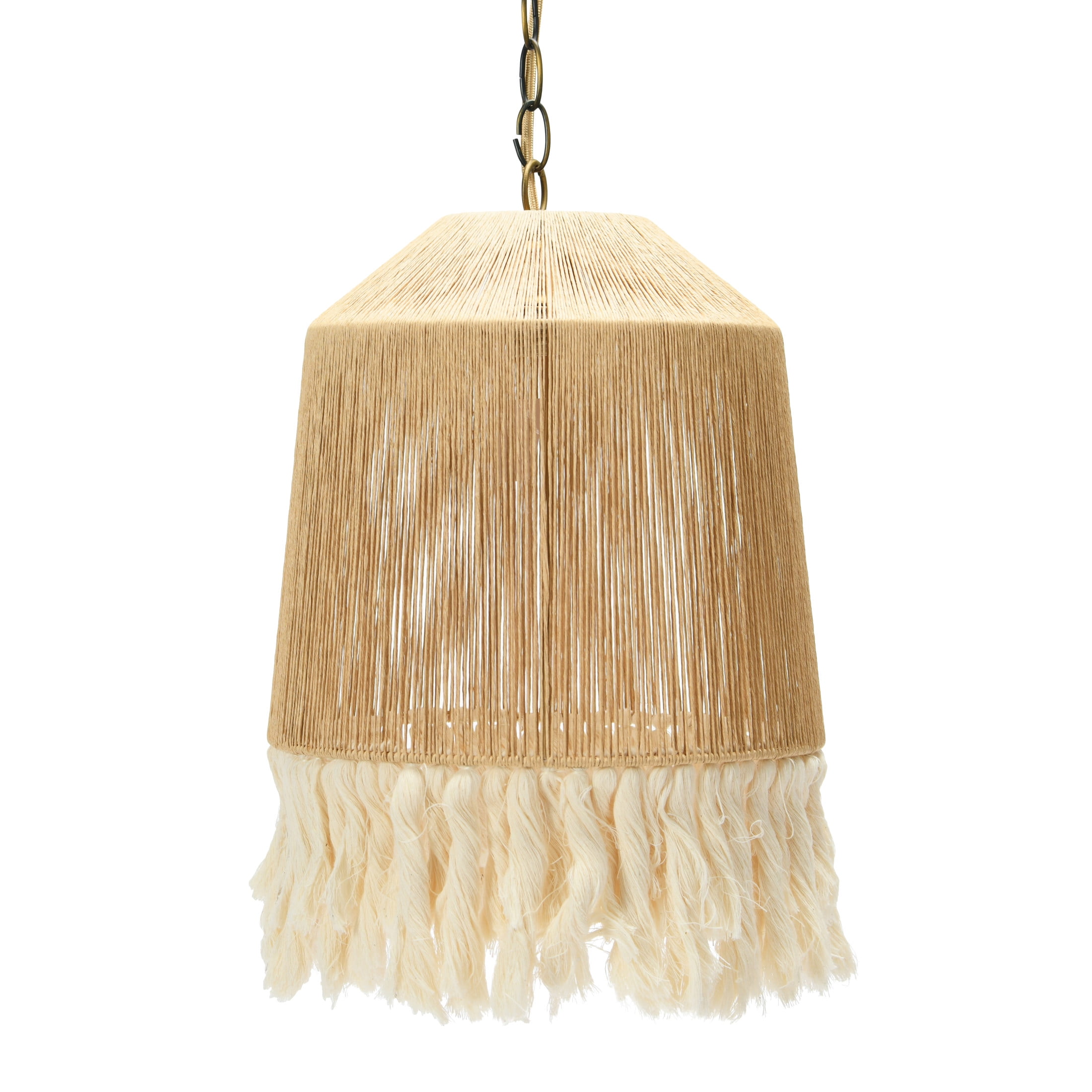 Creative Co-Op Coastal Pendant Lamp with Natural Paper Rope Shades ...