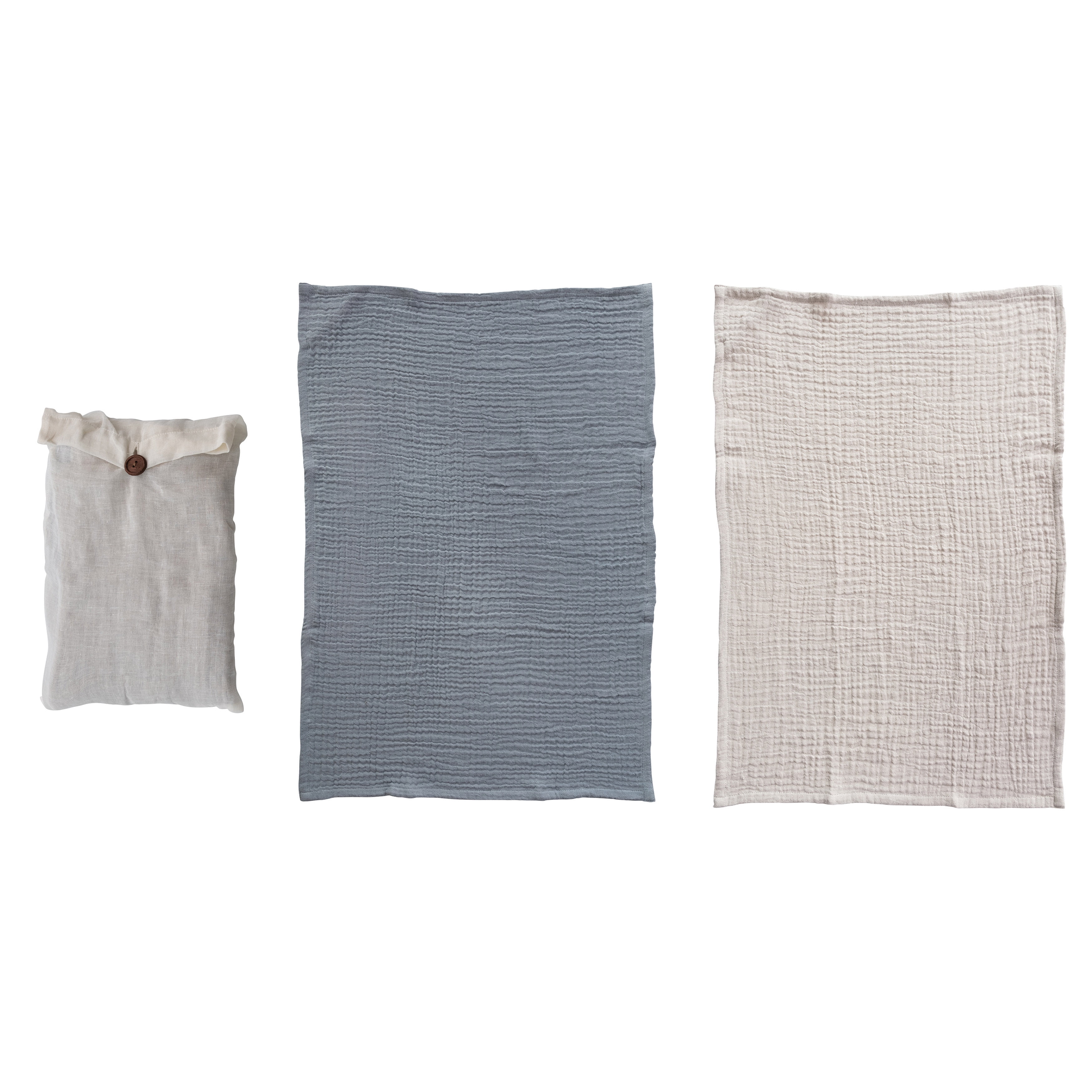 Creative Co-Op Cotton Double Cloth Tea Towels, Set of 2 in Bag ...