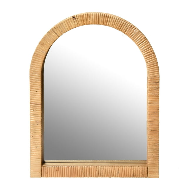Creative Co-Op Creative Co-Op Arched Wrapped Rattan Framed Wall Mirror ...