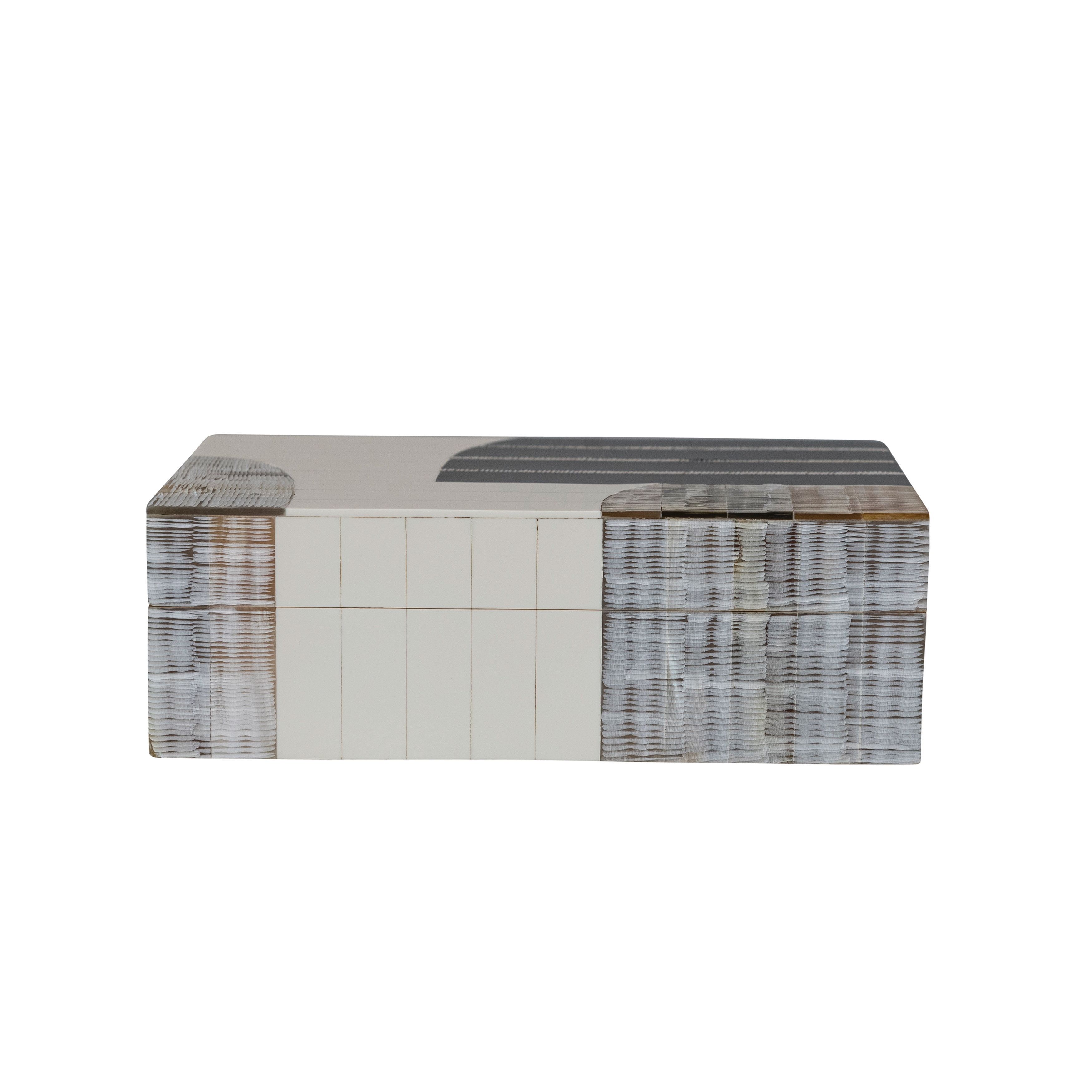 Creative Co-Op Decorative Mixed Material Storage Box with Horn Inlay ...