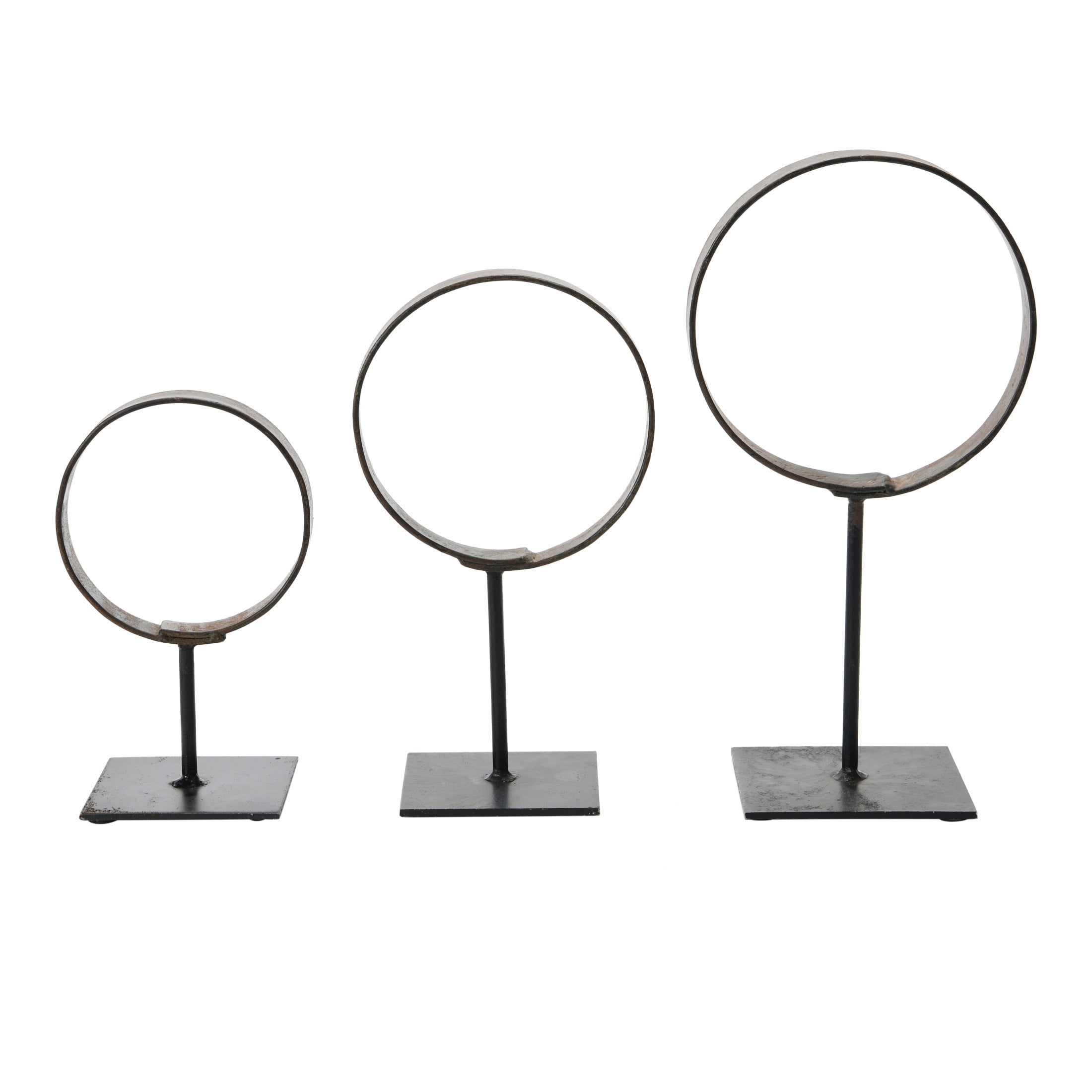 Creative Co-Op Decorative Found Metal Rings, Set of 3, Tabletop Decor ...