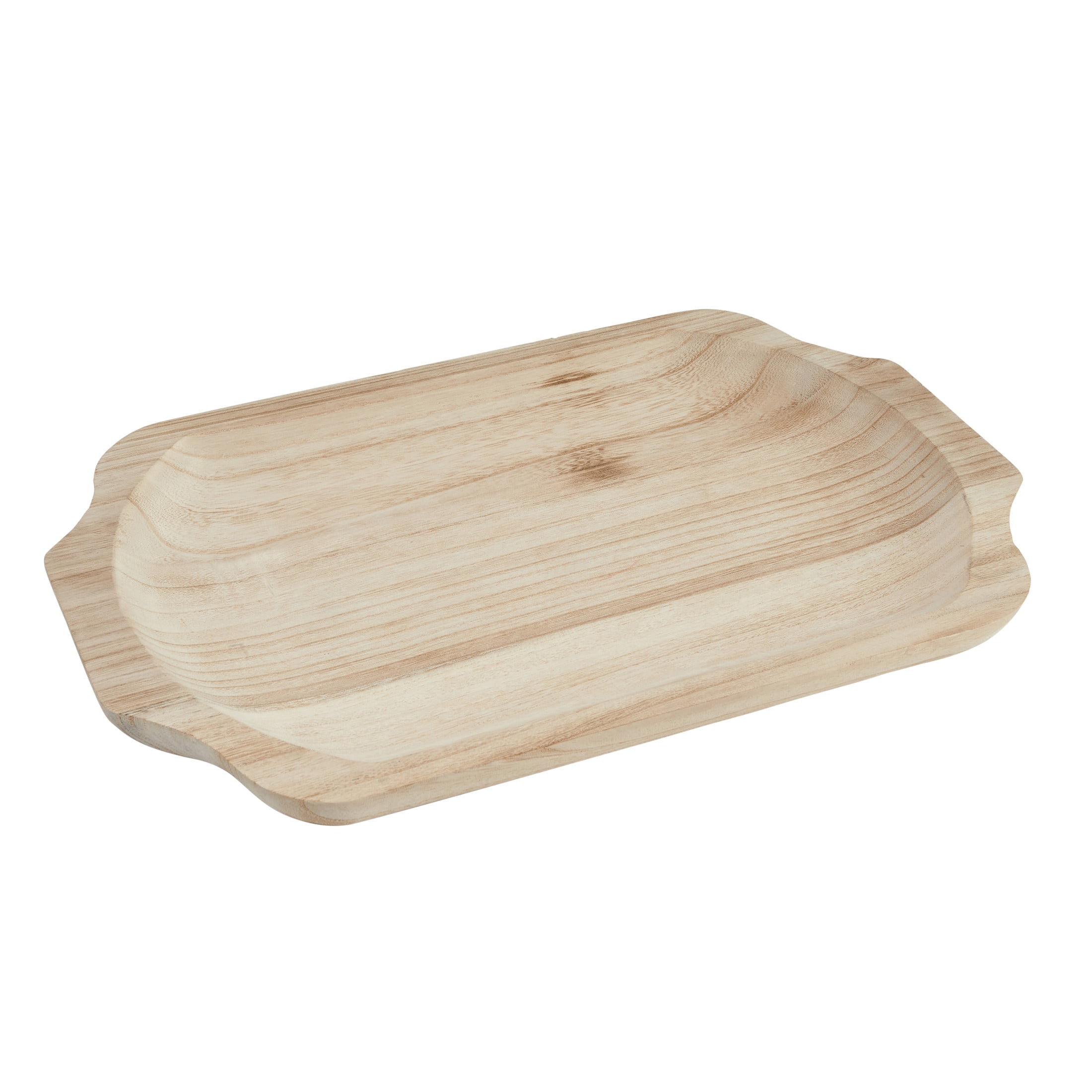 Creative Co-Op Decorative Paulownia Wood Tray, Natural - Walmart.com