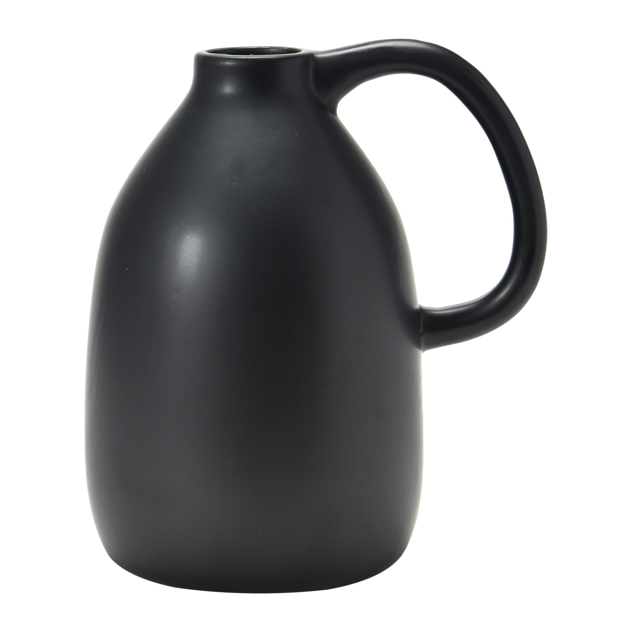 Creative Co-Op Dolomite Vase with Decorative Handle and Matte Finish ...