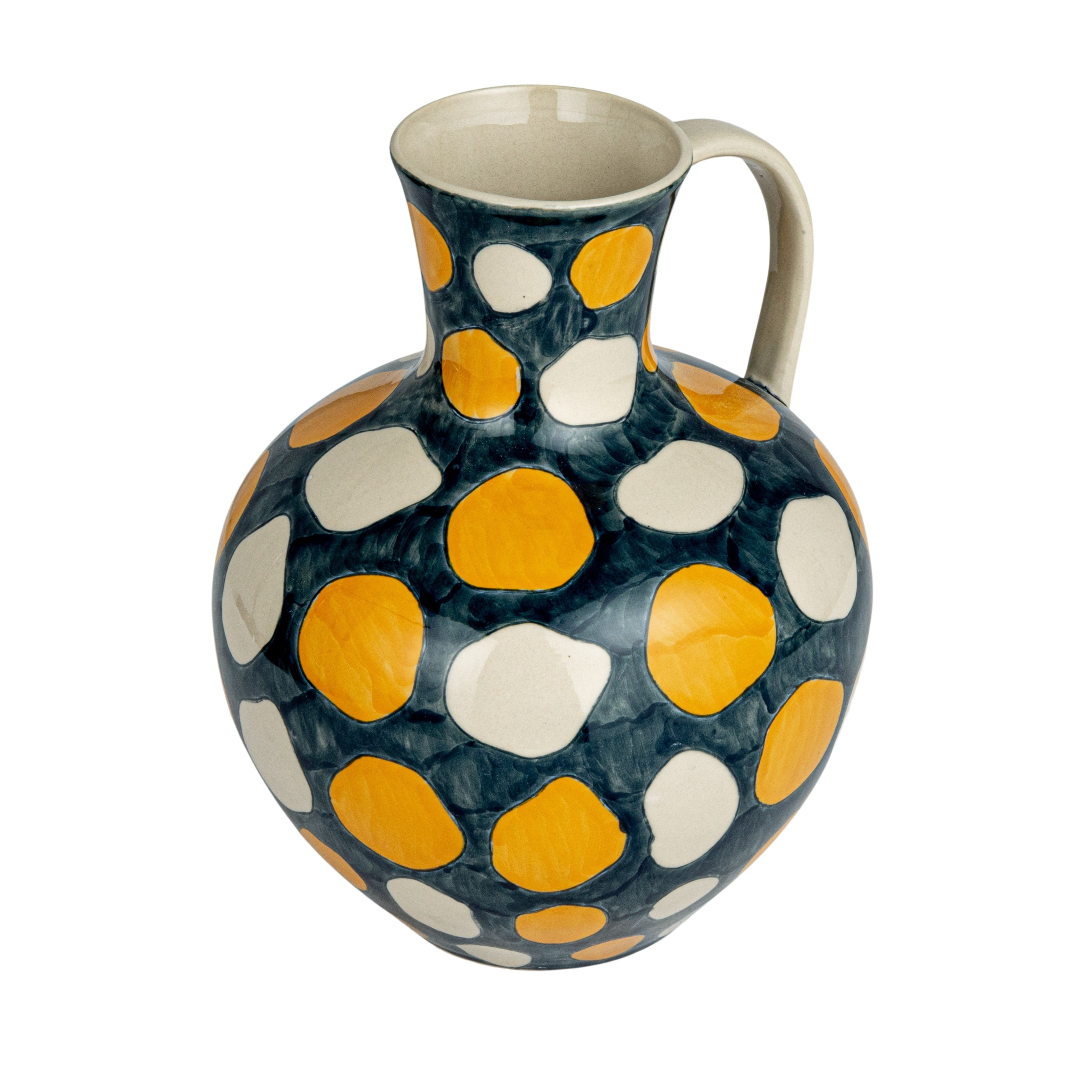 Creative Co-Op Dotted Elegance Multi-Colored Stoneware Jug, Multicolor ...