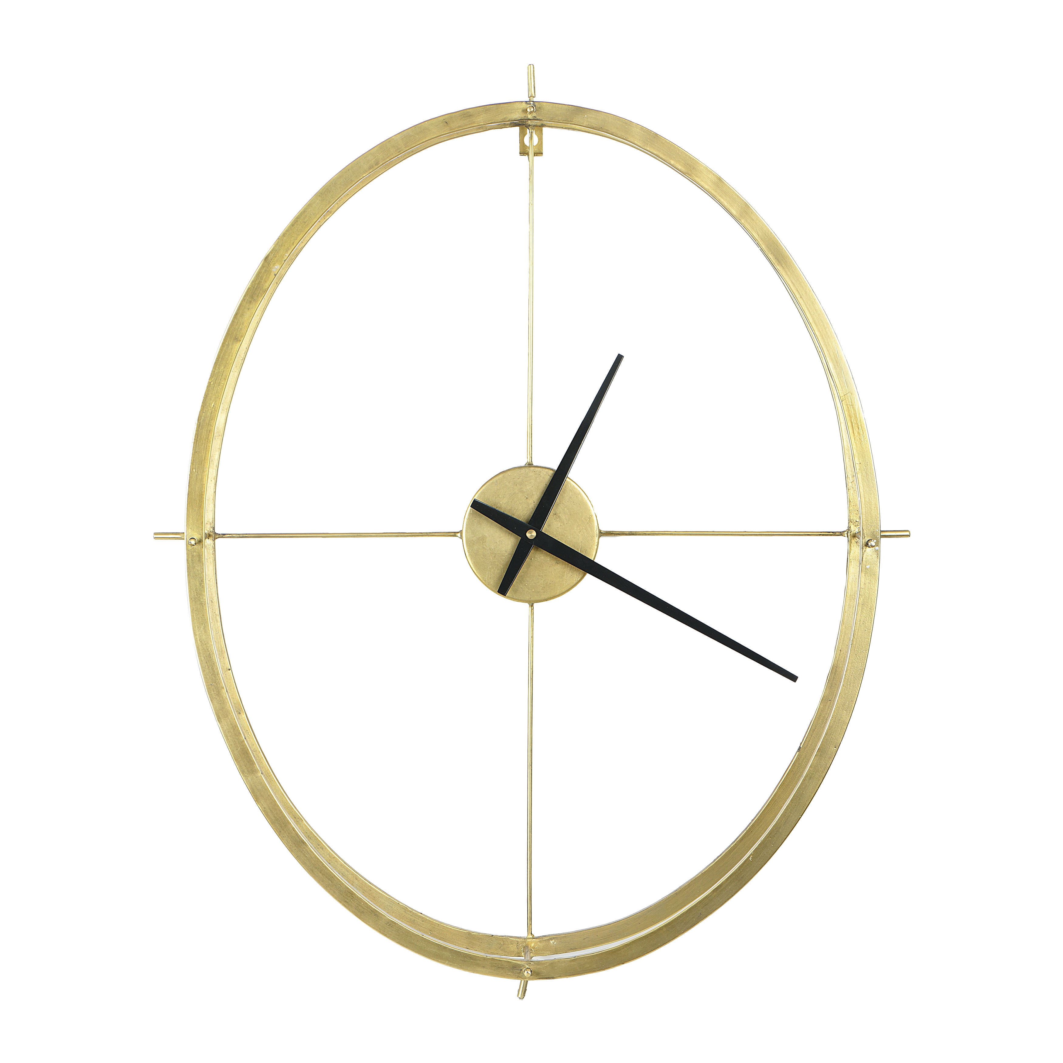 Creative Co-Op Double Frame Round Clock, Gold - Walmart.com