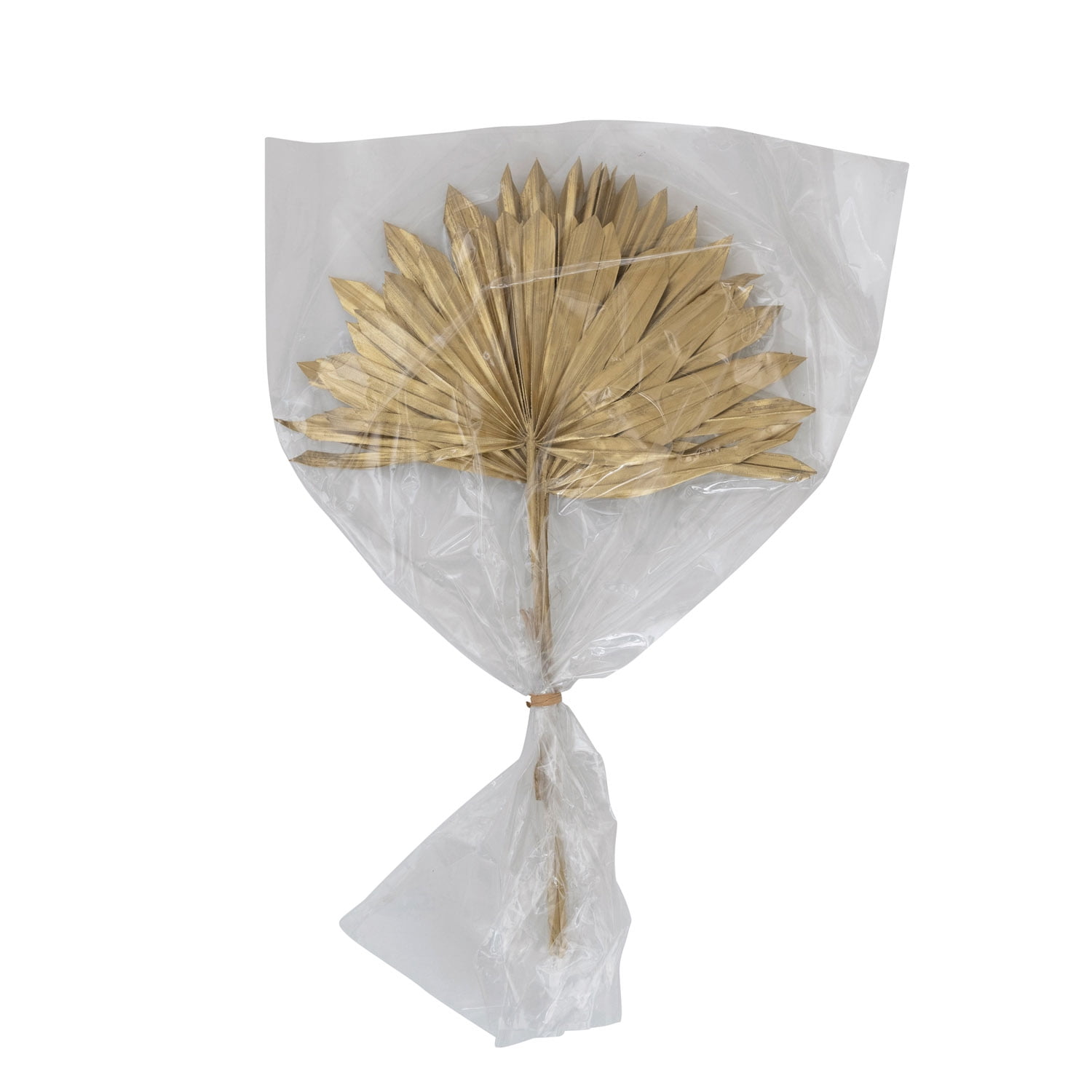 Creative Co-Op Dried Natural Sun Cut Palm Bunch in Gold Finish ...