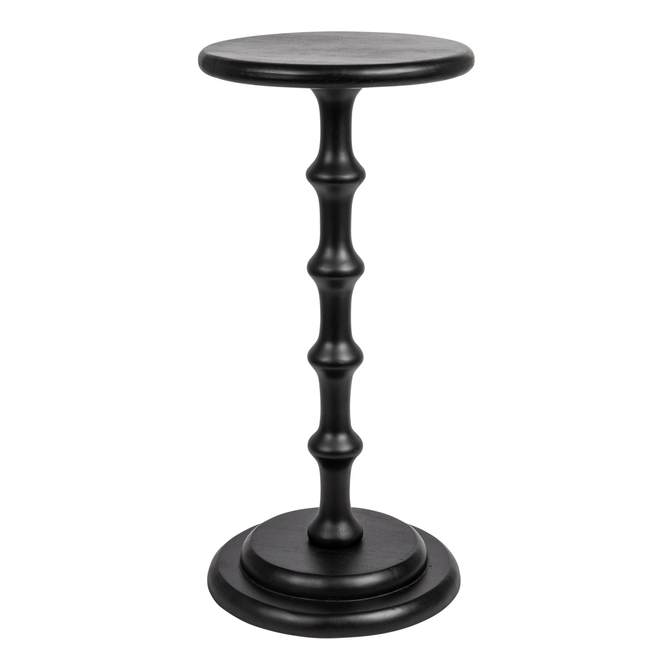 Free Shipping! Creative Co-Op Ergo Pedestal Cocktail Side Table, Black ...