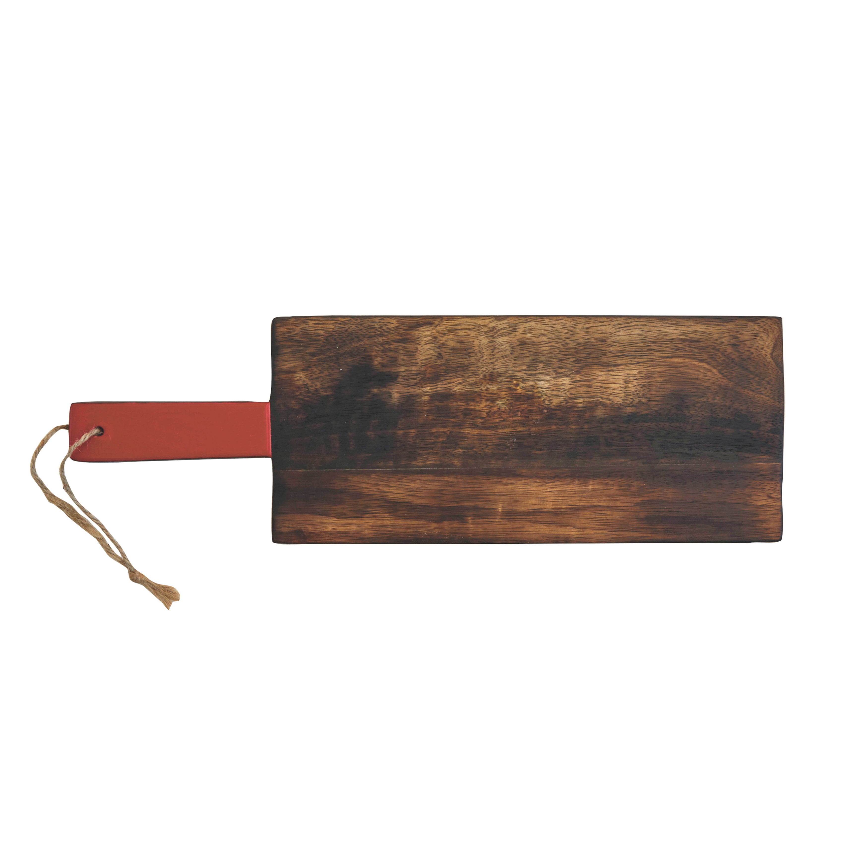 Creative Co-Op Hand-Carved Mango Wood Cheese and Cutting Board with ...