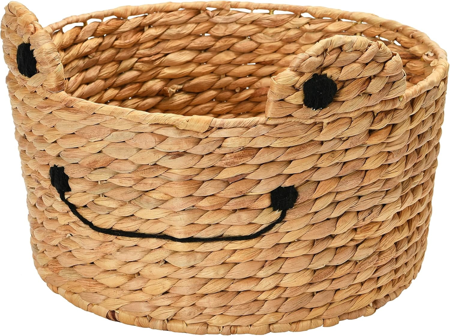 Creative Co-Op Hand-Woven Water Hyacinth Frog Basket, 15" L x 15" W x ...