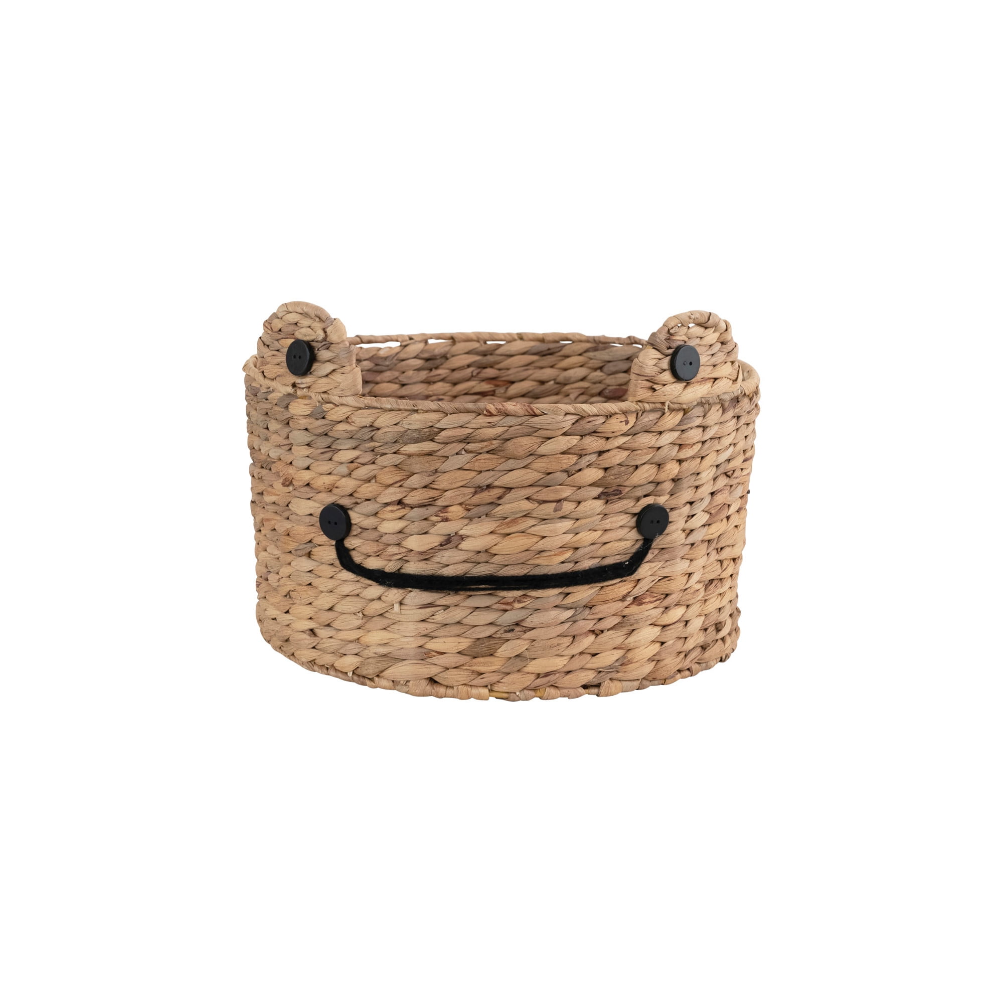 Creative Co-Op Hand-Woven Water Hyacinth Frog Basket - Walmart.com