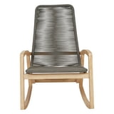 Creative Co-Op Indoor/Outdoor Teak Wood & Woven Rope Rocking Chair ...