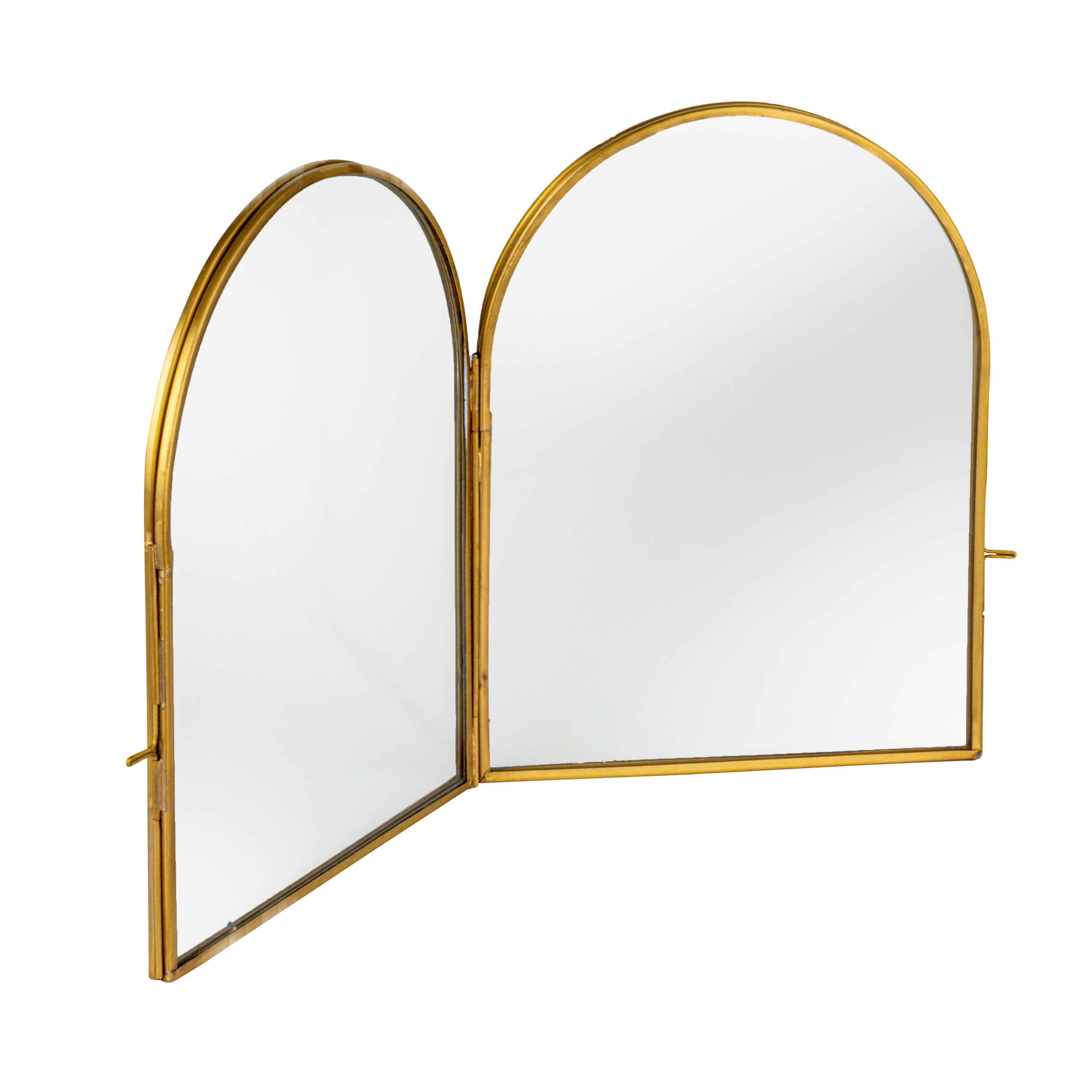 Creative Co-Op Large Brass and Glass Arched Photo Frame, Brass Color ...