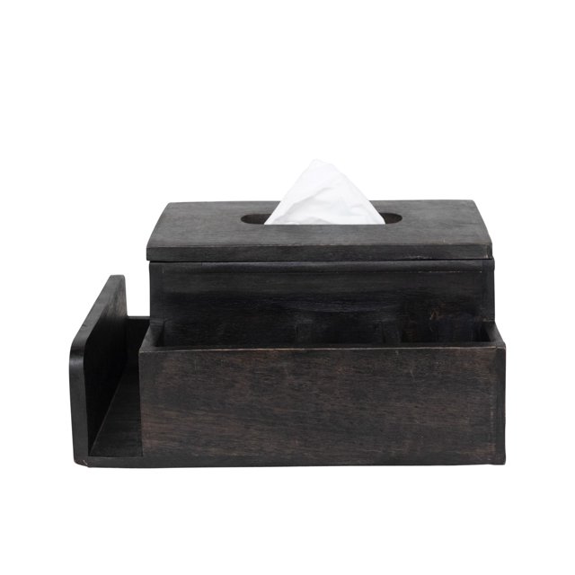 Creative Co-Op Mango Wood Tissue Box Holder with 4 Compartments ...