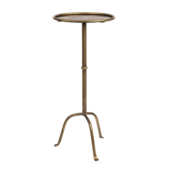 Creative Co-Op Metal Martini Table, Antique Brass, 27.5-Inch Art Deco ...