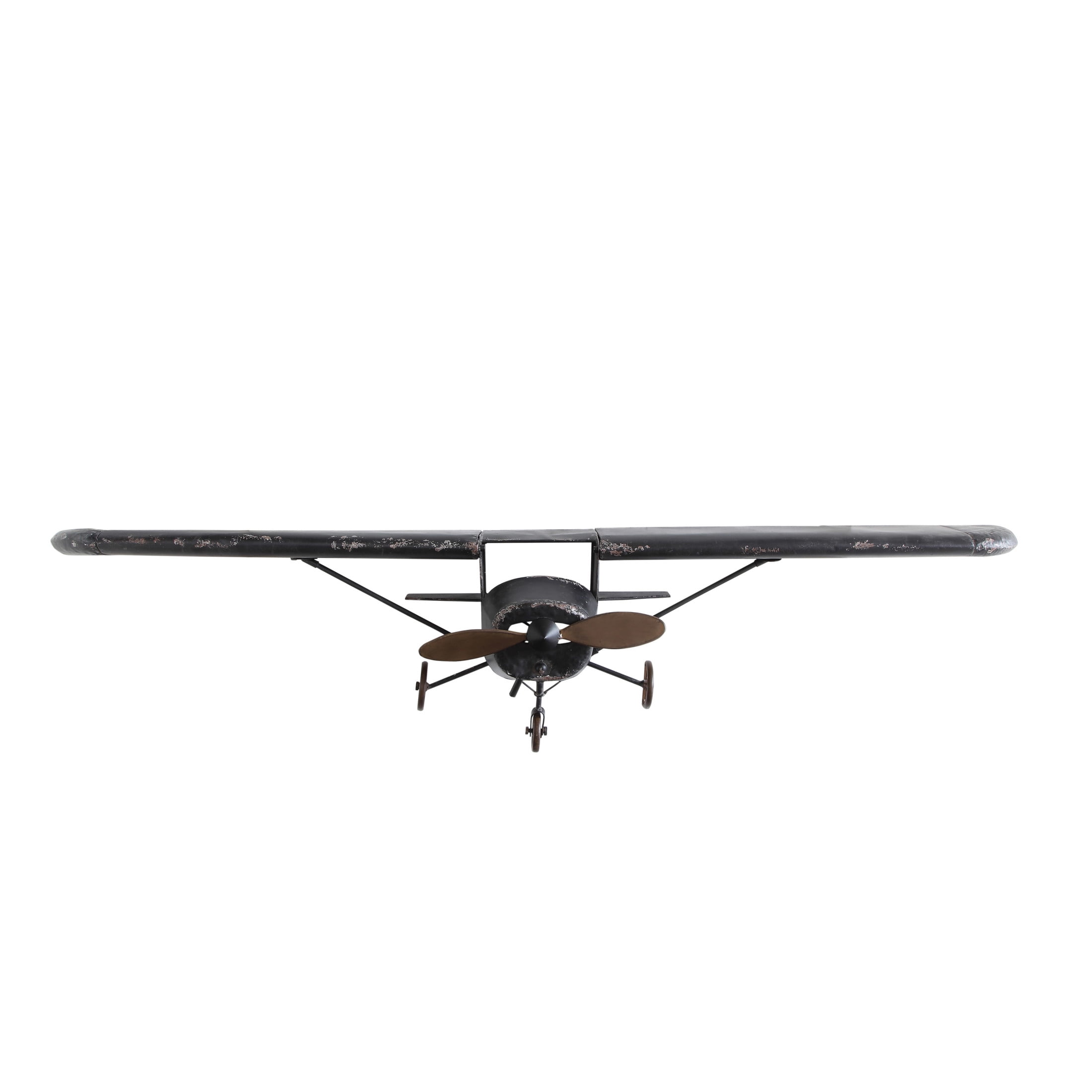 Creative Co-Op Metal Plane Wall Decor, Distressed Black - Walmart.com