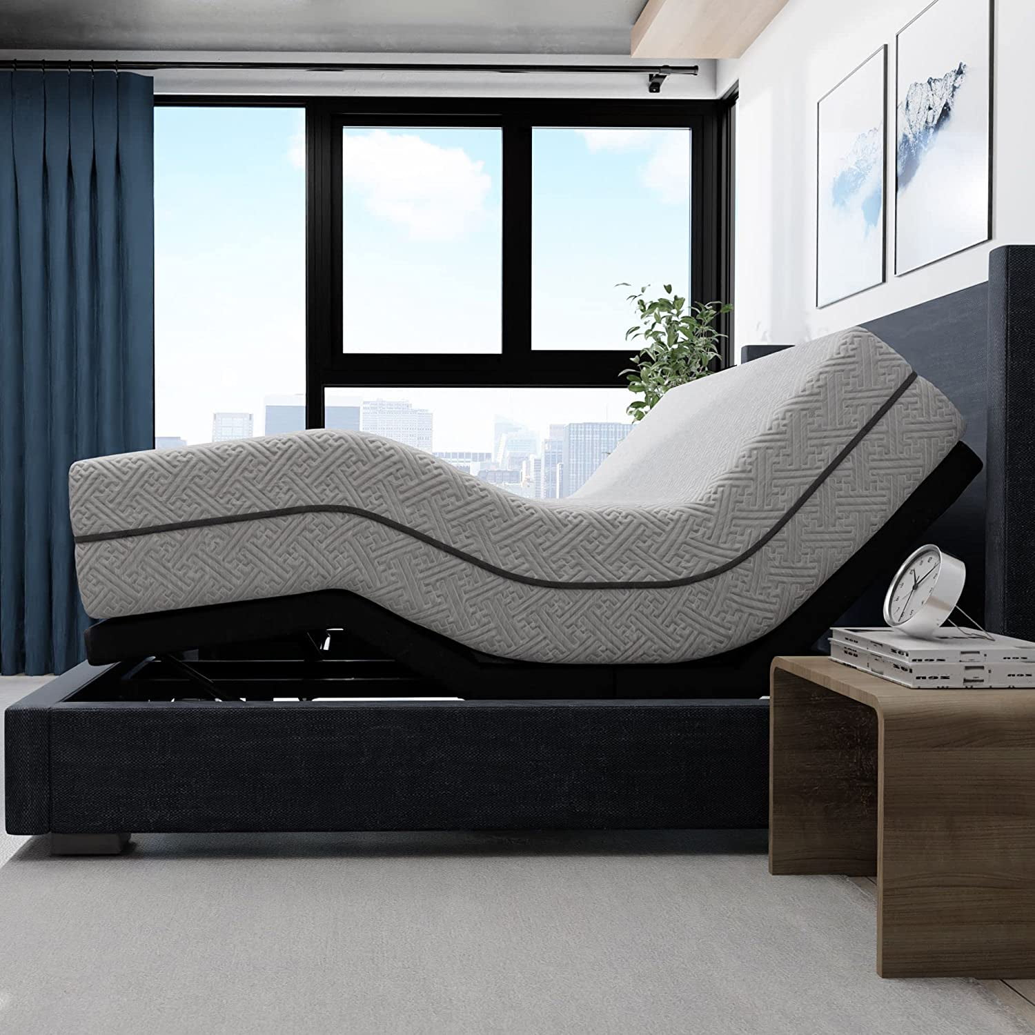 Creative Co-Op Metal Scalloped Edge Table with Wood Top Distressed Zinc ...