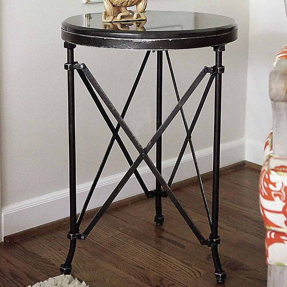Creative Co-Op Metal Table with Marble Top - Walmart.com