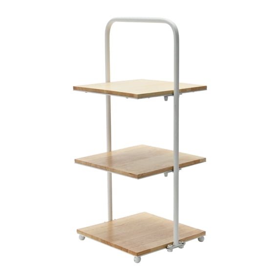 Creative Co-Op Modern Decorative Tray with 3 shelves; Solid Wood ...