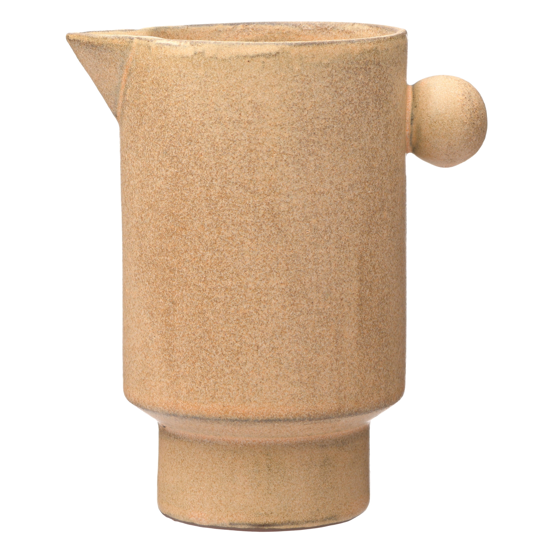 Creative Co-Op Modern Small Stoneware Pitcher or Vase, Putty Brown ...