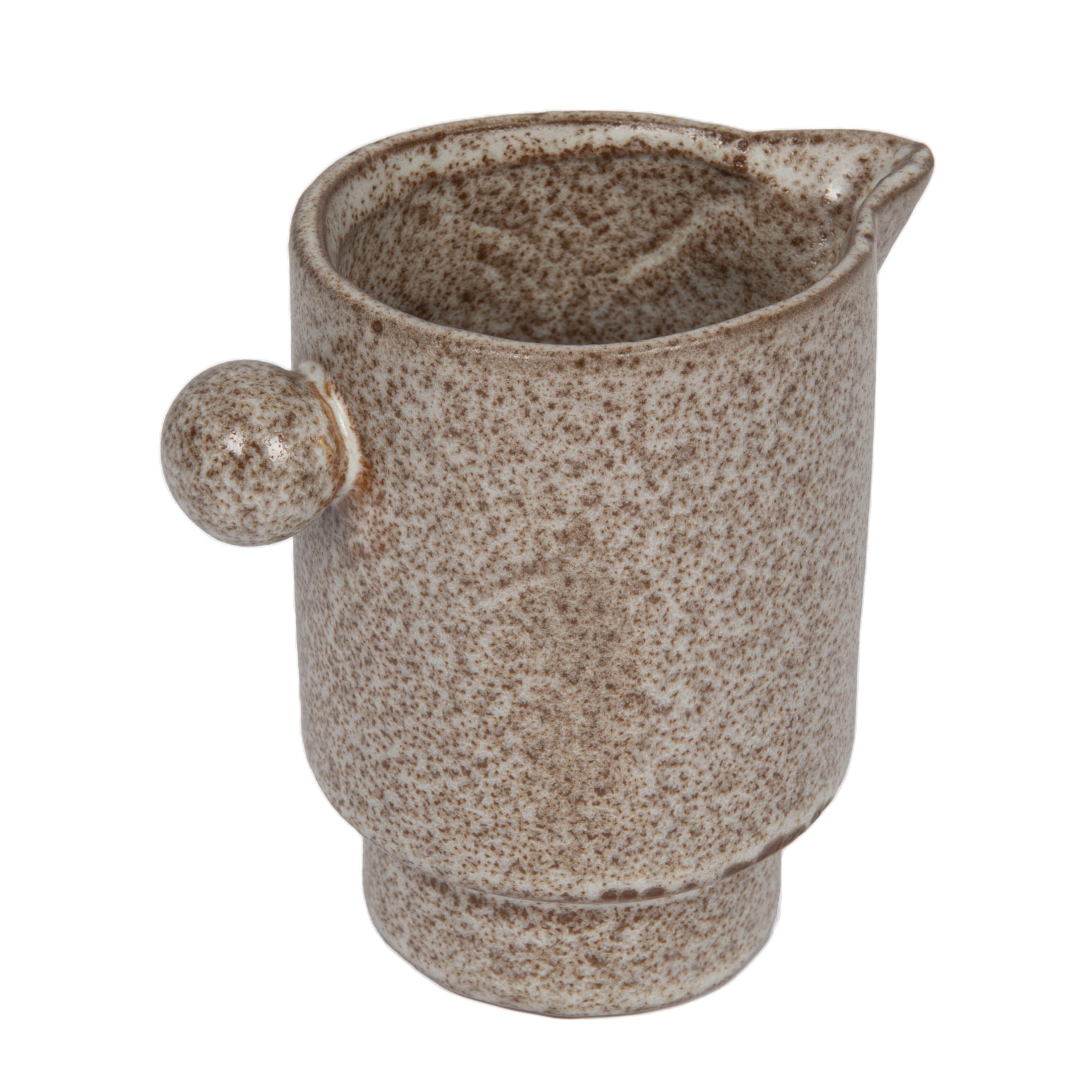 Creative Co-Op Modern Small Stoneware Pitcher or Vase, Putty Brown ...
