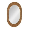 Creative Co-Op Oval Wall Mirror, Bamboo and Rattan Frame, Retro Boho ...