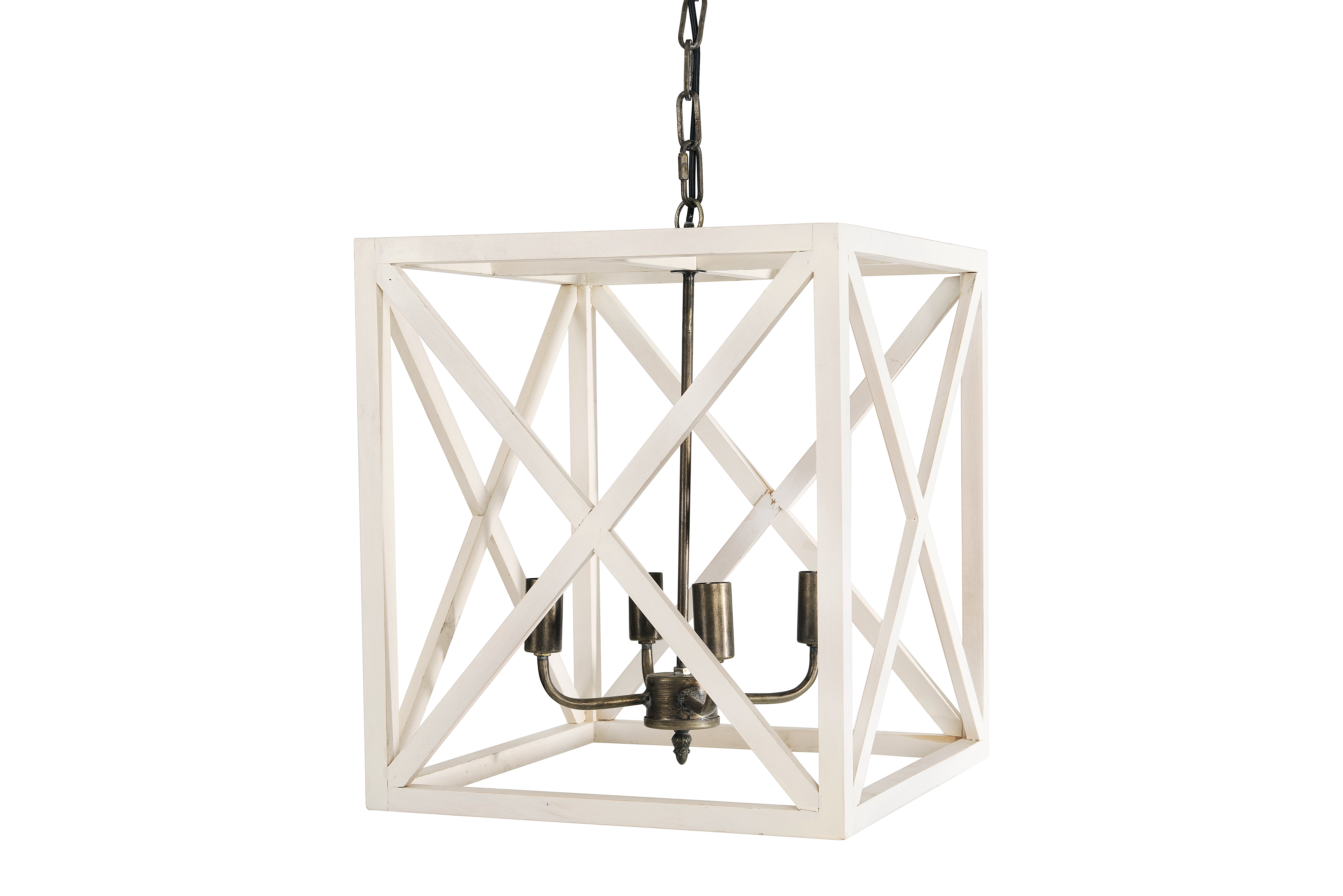 Creative Co-Op Rectangle Wood & Metal Pendant Light - Walmart.com
