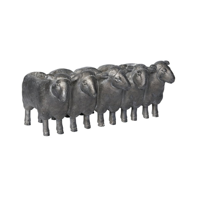 Creative Co-Op Resin Sheep Planter with Distressed Finish, Iron ...