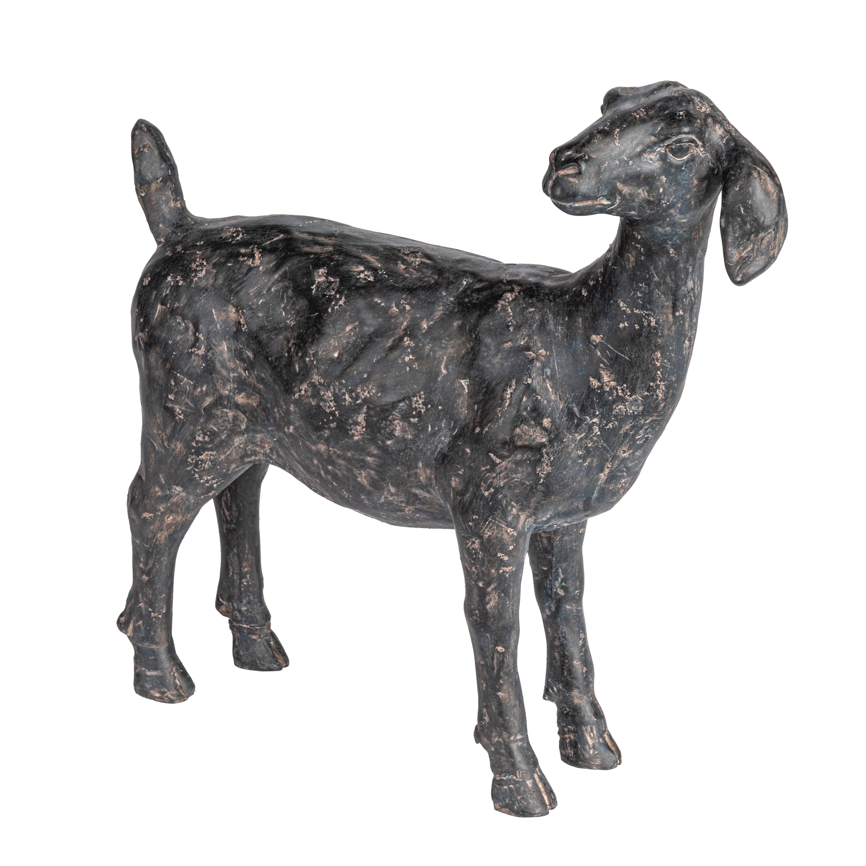 Creative Co-Op, Resin Standing Goat Accent D√©cor, Cast Iron Finish ...
